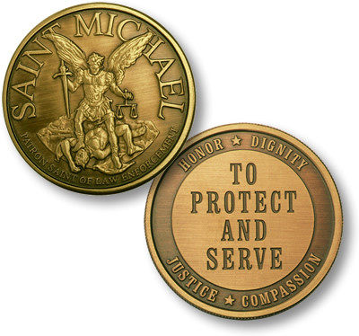 Saint Michael - USMC Challenge Coin - Meach's Military Memorabilia & More