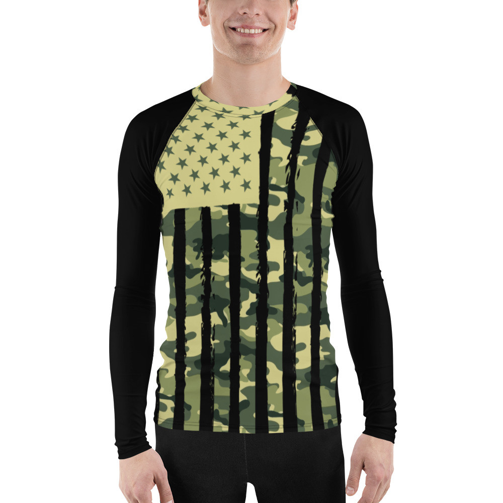 U.S. Flag Patriot Men's Rash Guard - Meach's Military Memorabilia & More