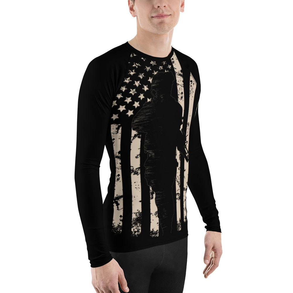 U.S. Flag Patriot Men's Rash Guard - Meach's Military Memorabilia & More