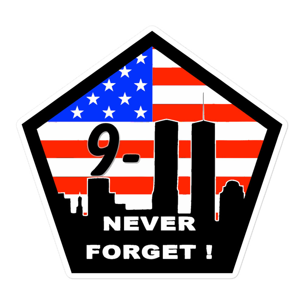 September 11 Never Forget Bubble-free sticker - Meach's Military ...
