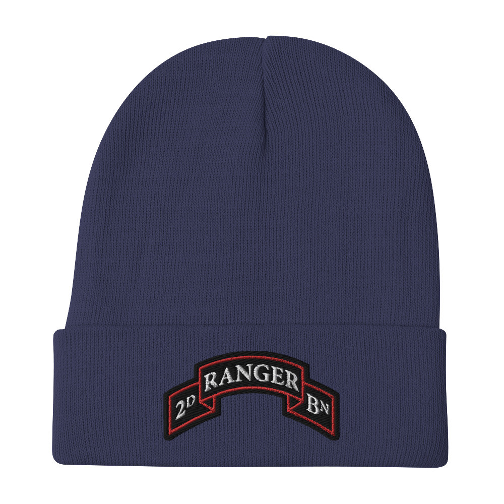 2d Ranger Bn Embroidered Beanie - Meach's Military Memorabilia & More