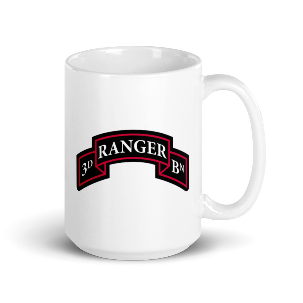 3d Ranger Bn White glossy mug - Meach's Military Memorabilia & More