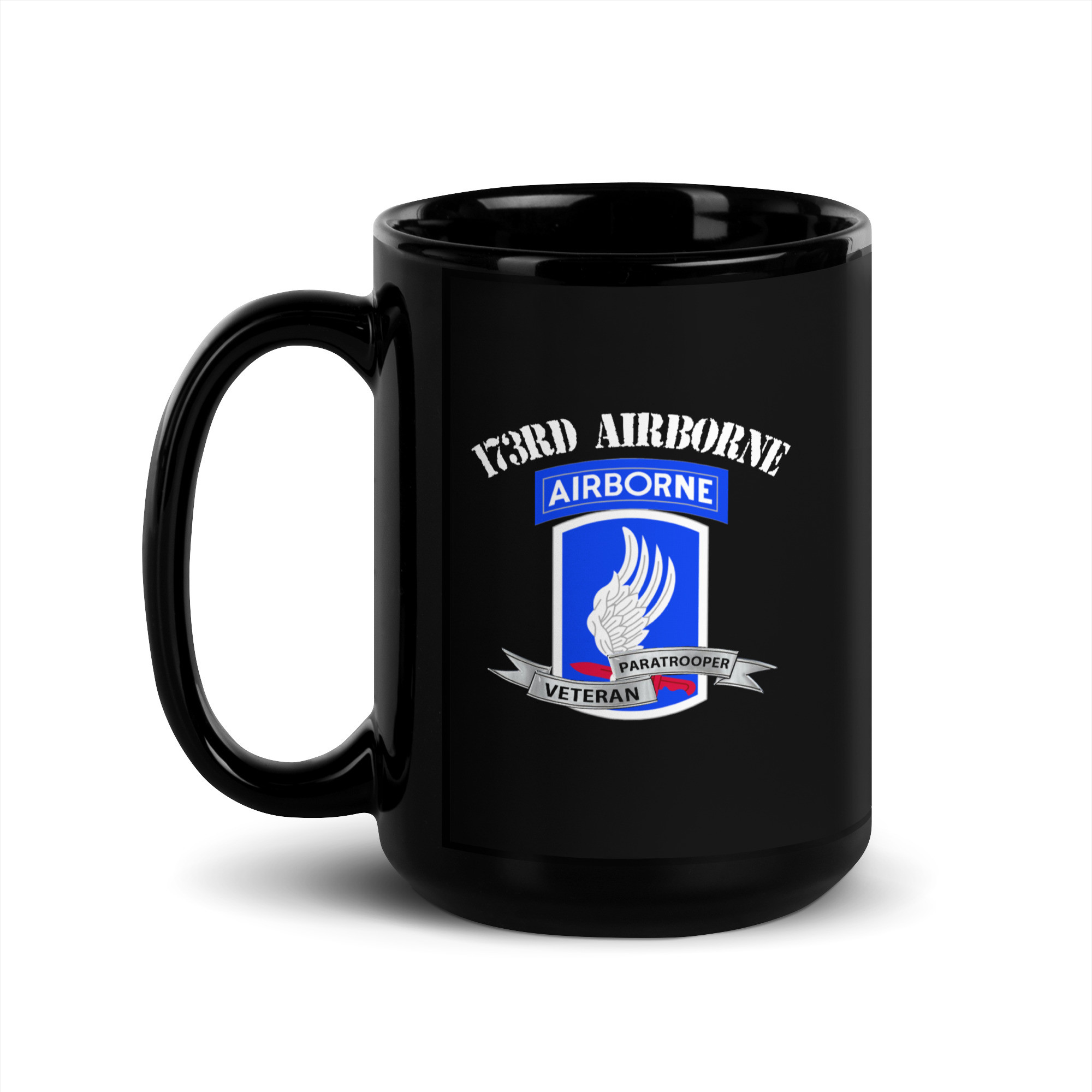 173rd Airborne Black Glossy Mug - Meach's Military Memorabilia & More
