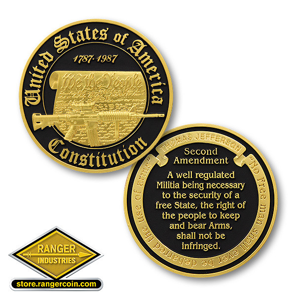 U.S. Constitution - Second Amendment Challenge Coin - Meach's Military ...