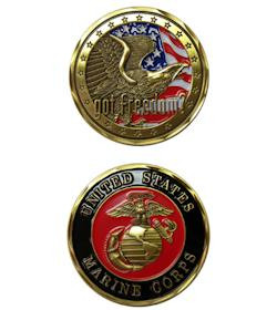U.S. Marines Corps Theme Semper Fidelis Challenge Coin - Meach's ...