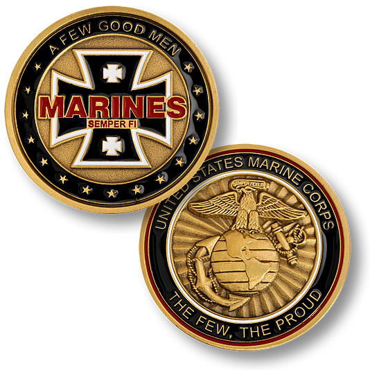 U.S. Marines Corps Theme Semper Fidelis Challenge Coin - Meach's ...