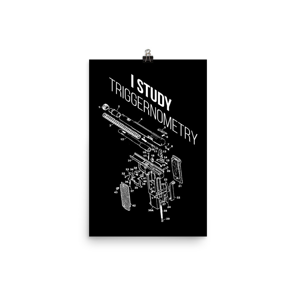 I Study Triggernometry (Option 1) Poster - Meach's Military Memorabilia ...
