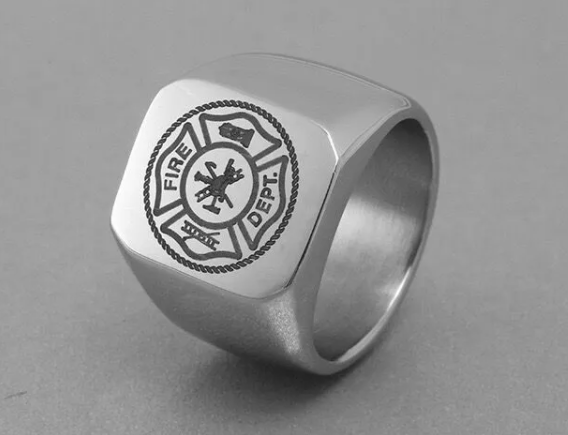 Fire Department Titanium Ring - Meach's Military Memorabilia & More