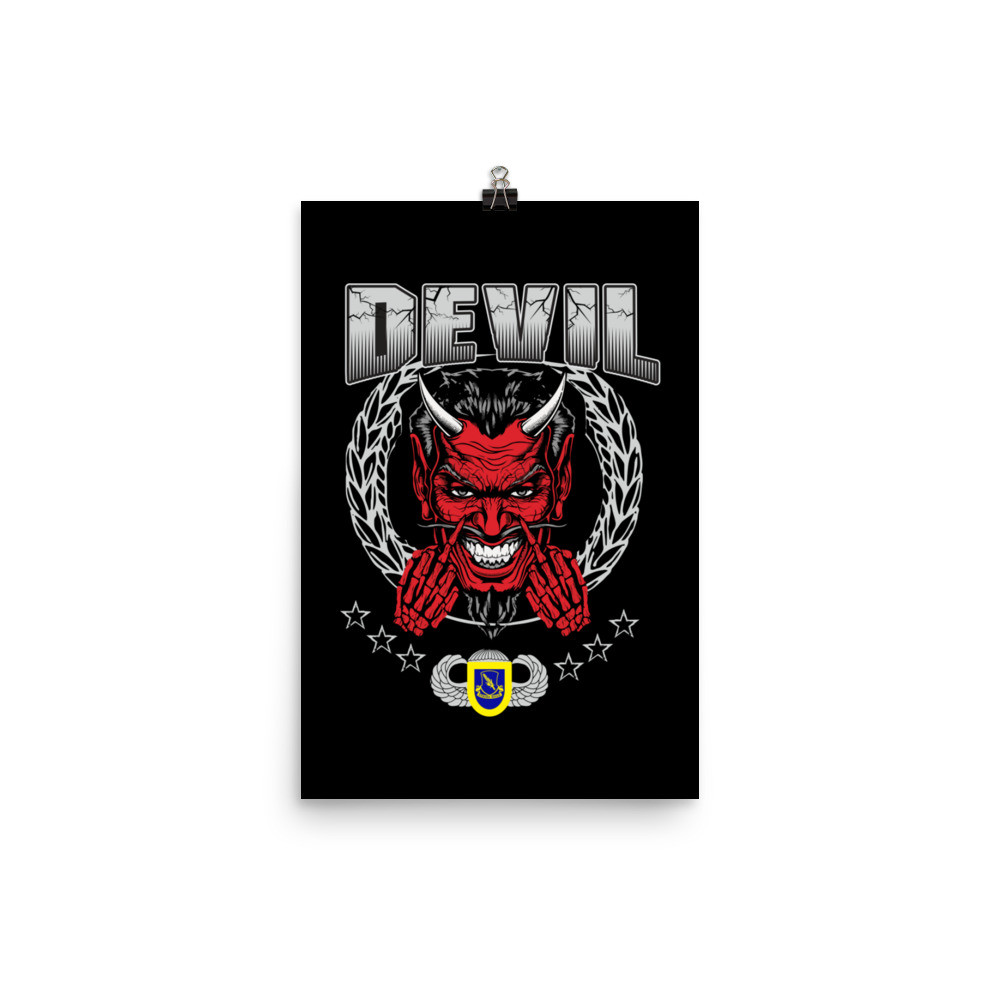 504 Devil Design Poster - Meach's Military Memorabilia & More