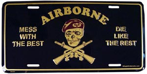 U.S. Army Airborne License Plate - Meach's Military Memorabilia & More