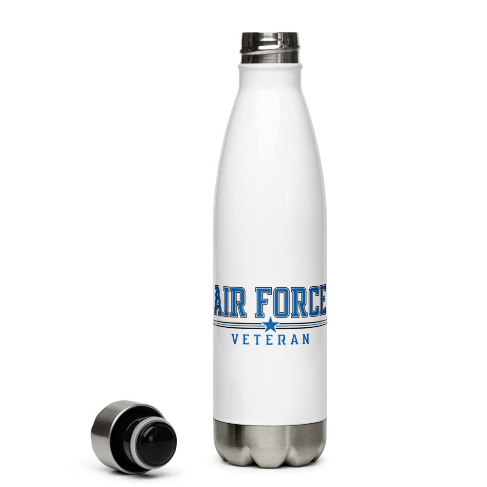Air Force Veteran Stainless Steel Water Bottle - Meach's Military ...