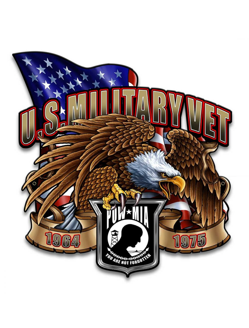 POW MIA Metal Wall Sign (16X16) - Meach's Military Memorabilia & More