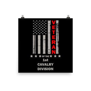 1st Cavalry Division Veteran Poster - Meach's Military Memorabilia & More