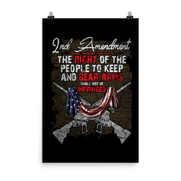 2nd Amendment (Text) Poster - Meach's Military Memorabilia & More