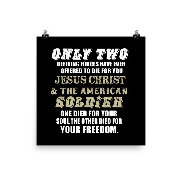 Only Two Defining Forces Poster - Meach's Military Memorabilia & More