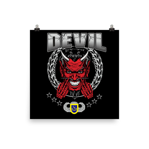 504 Devil Design Poster - Meach's Military Memorabilia & More