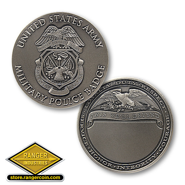 Military Police Corps Brass Challenge Coin - Meach's Military ...