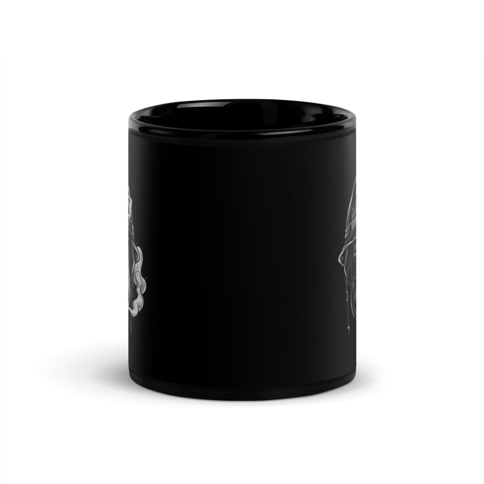 Dog Face Black Glossy Mug - Meach's Military Memorabilia & More