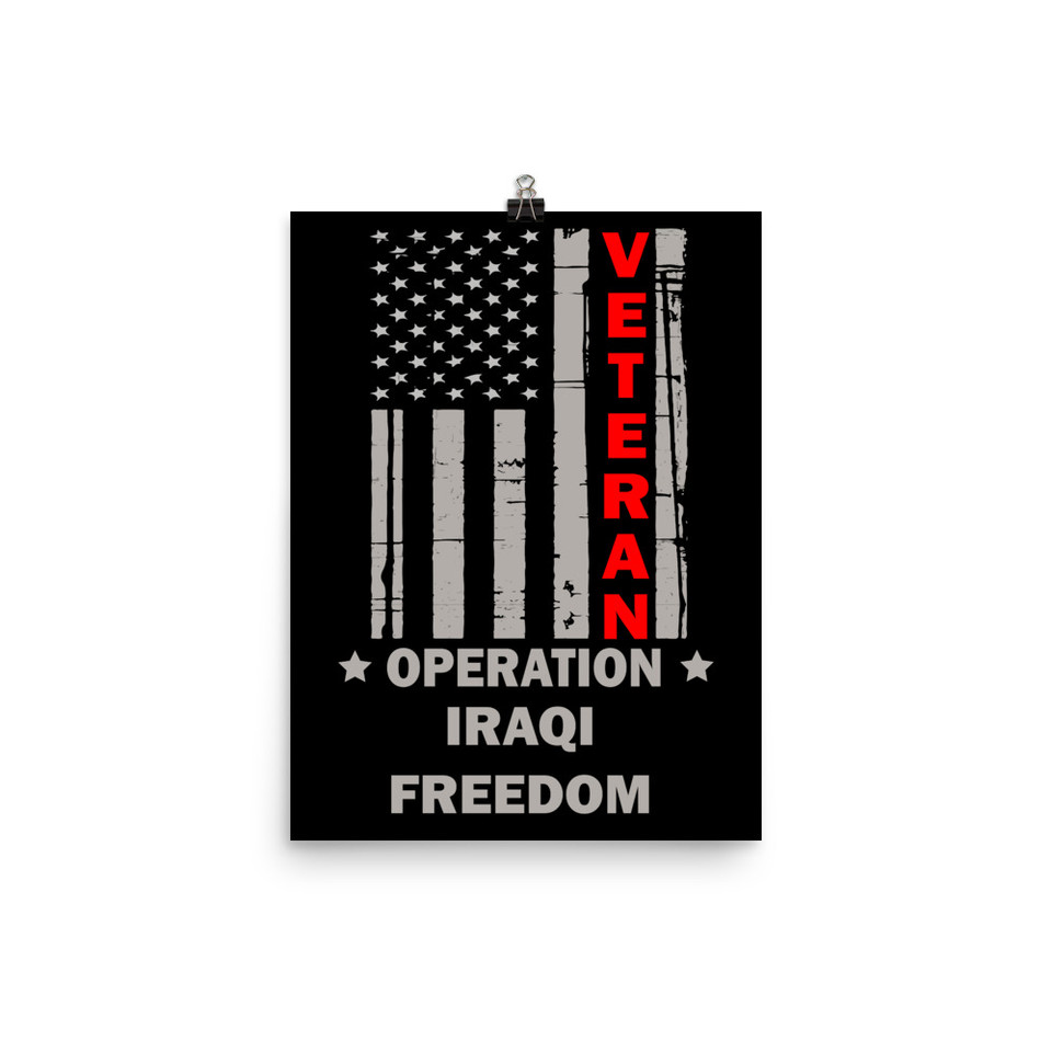 Operation Iraqi Freedom Veteran Poster - Meach's Military Memorabilia ...