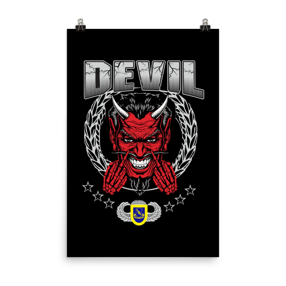 504 Devil Design Poster - Meach's Military Memorabilia & More