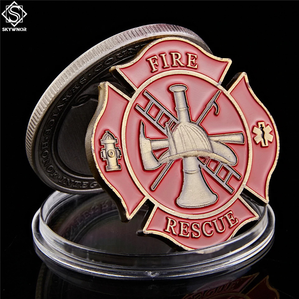Fire Rescue FireFighter Challenge Coin - Meach's Military Memorabilia ...