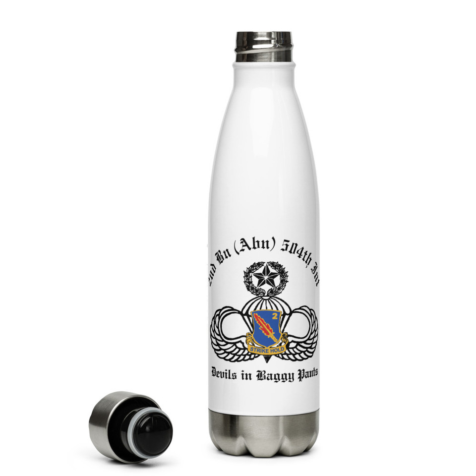 504 Devils Stainless Steel Water Bottle - Meach's Military Memorabilia ...