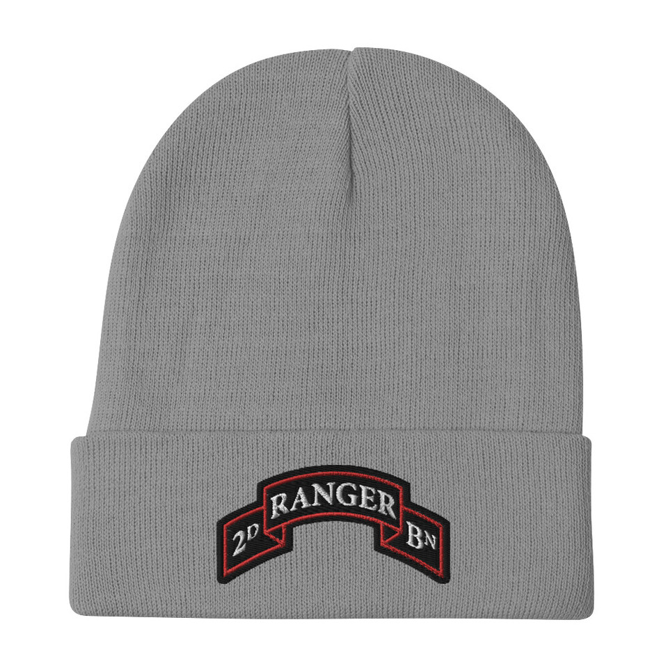 2d Ranger Bn Embroidered Beanie - Meach's Military Memorabilia & More