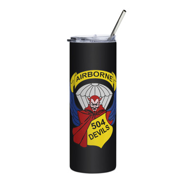 504 Devils Stainless steel tumbler - Meach's Military Memorabilia & More