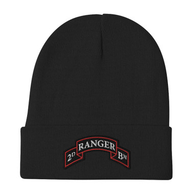 2d Ranger Bn Embroidered Beanie - Meach's Military Memorabilia & More