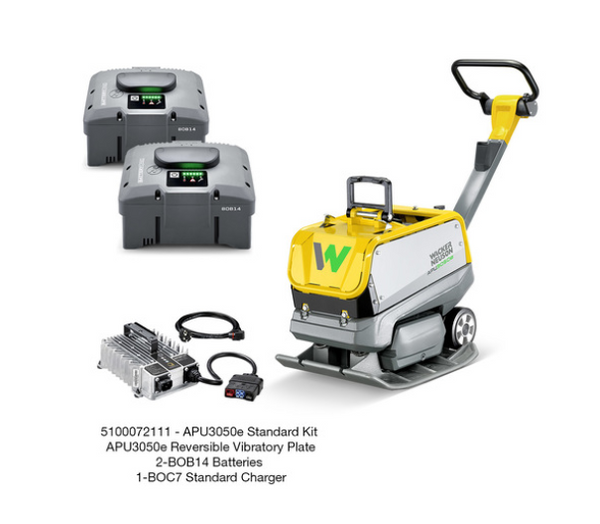Wacker Neuson APU3050e - Vibratory Reversible Plate Kit w/2 BOB14 ...