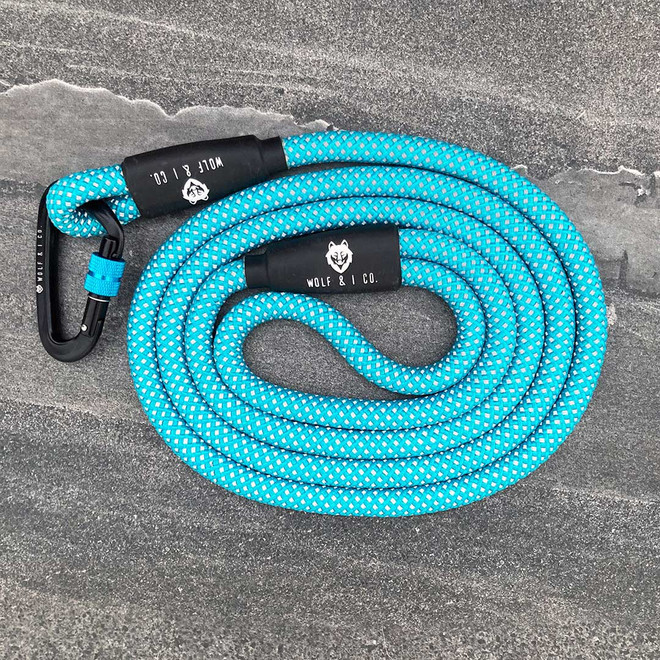 Wolf & I Co. Arctic Fox 6ft Rope Leash | Shop Blue Dog Leashes