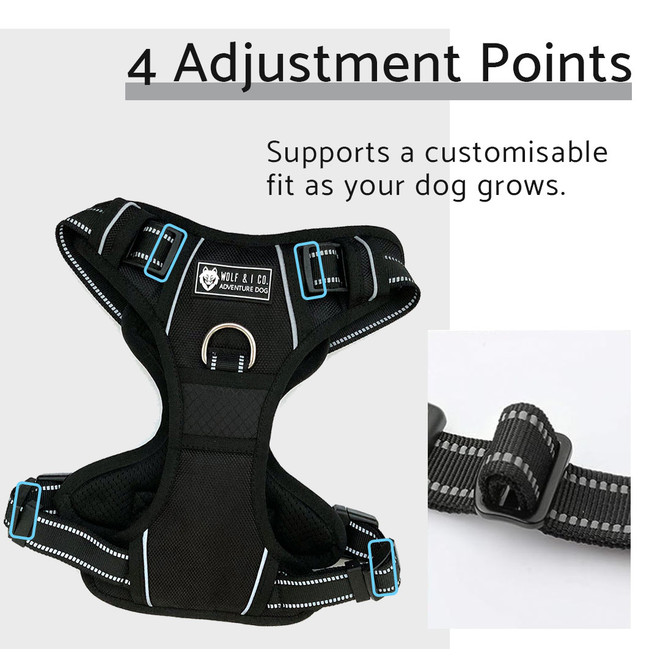 Dog Harness | Wolf & I Co. No Pull Puppy Harness | Black Dog Harnesses