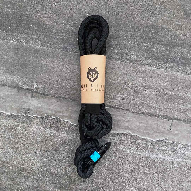 4ft Black Rope Dog Leash | Free Shipping $100+ | Wolf & I Co.