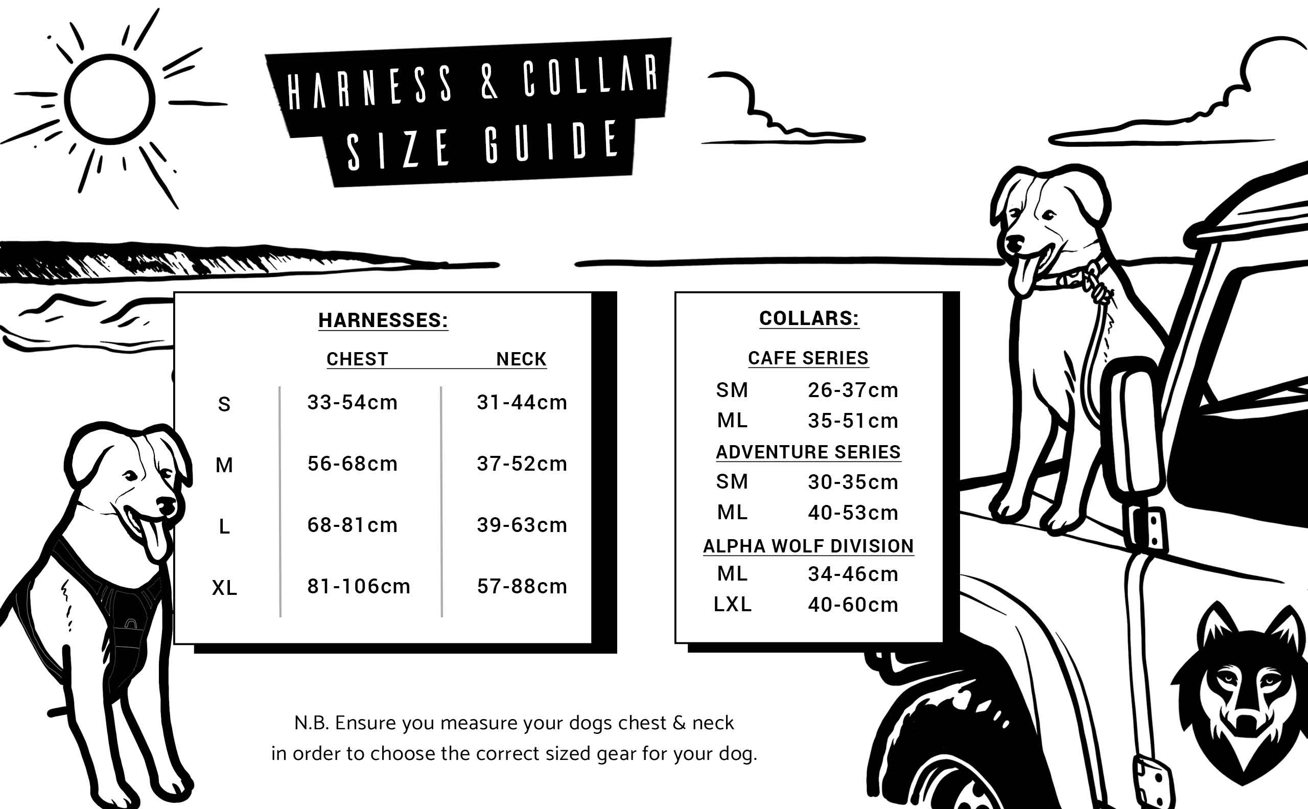 Wolf & I Co. Size Chart | Measurments & Fit Guide