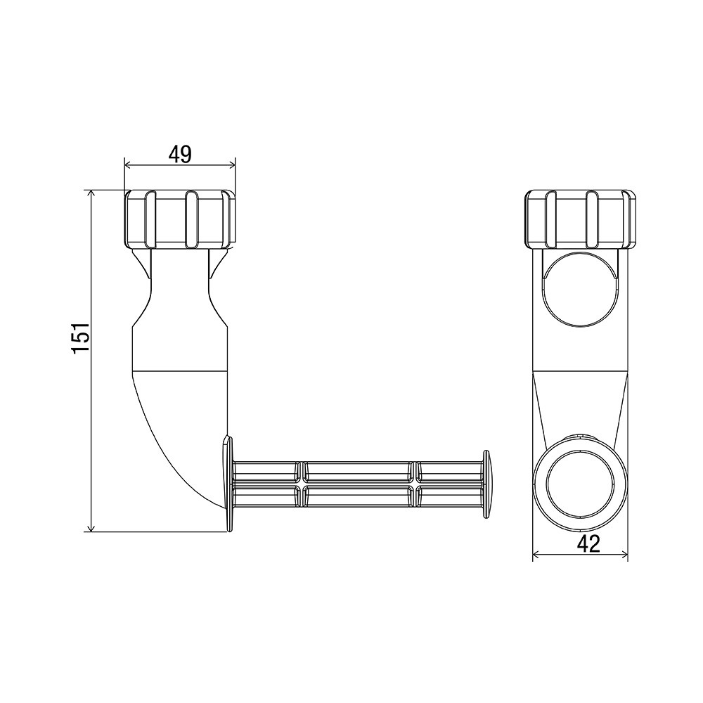 Grab Rail Flexible Toilet Paper Holder