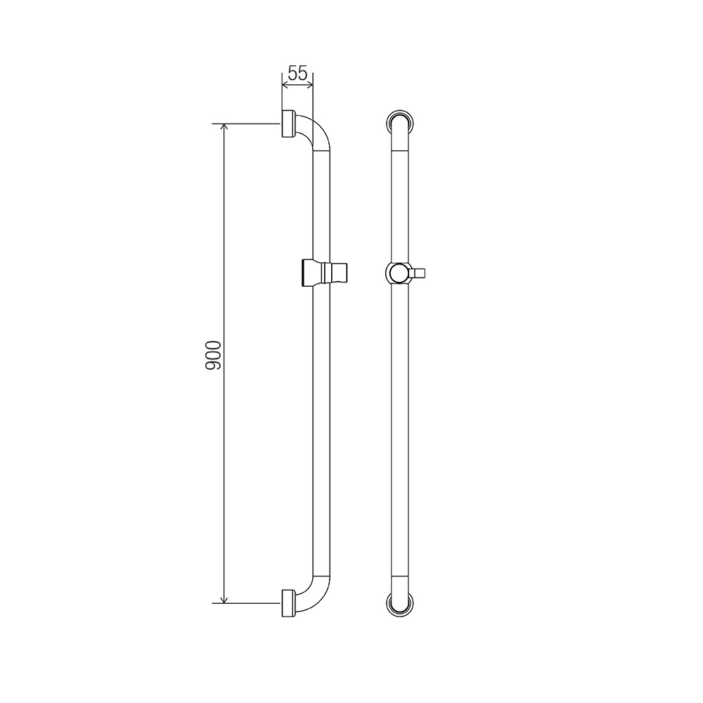 Linear Grab Rail with Friction Slide