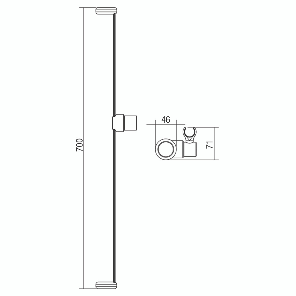 Linear Grab Rail with Friction Slide