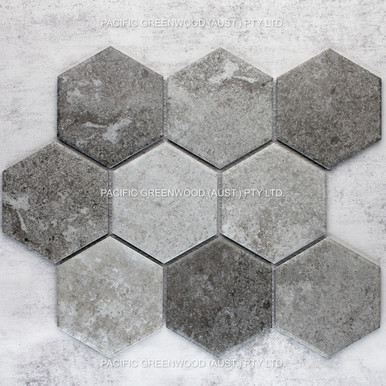 Mixed Colours Large Hexagon Tiles - ExoTiles