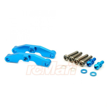 TAMIYA TT02 TYPE-S ALUMINUM UPPER ARM MOUNT 2PCS BLUE - Speedi Models