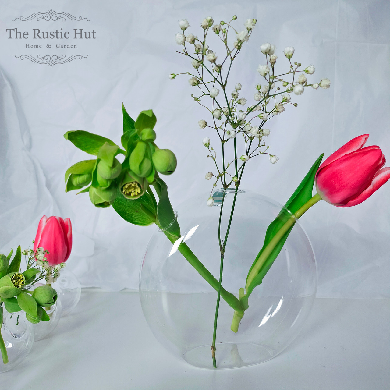 3 Stem Glass Vase - Hudson Trifod - The Rustic Hut