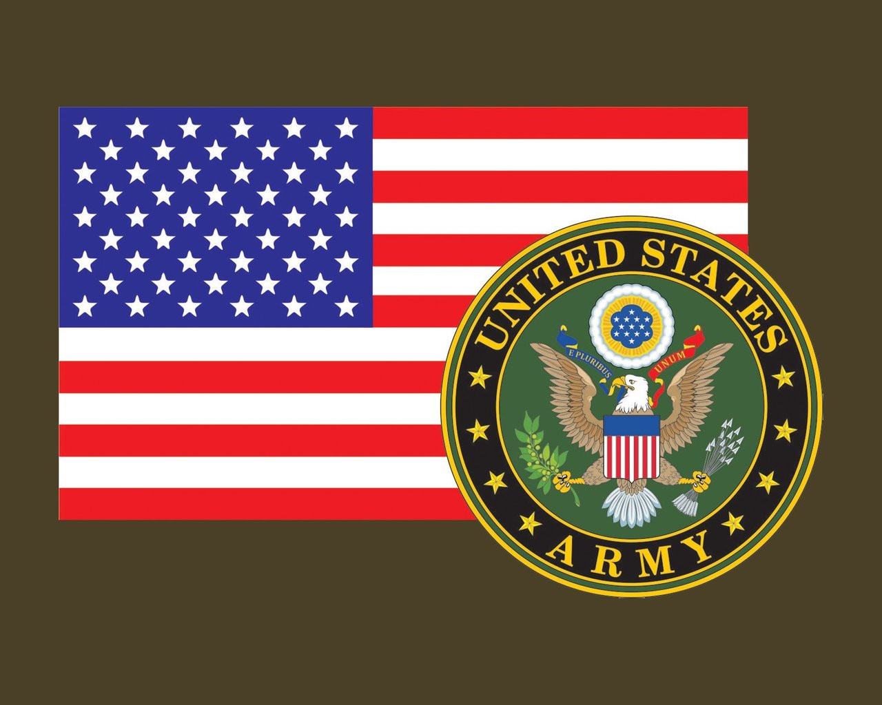 American Flag with Army Emblem US Army Logo Vinyl Decal Sticker for ...