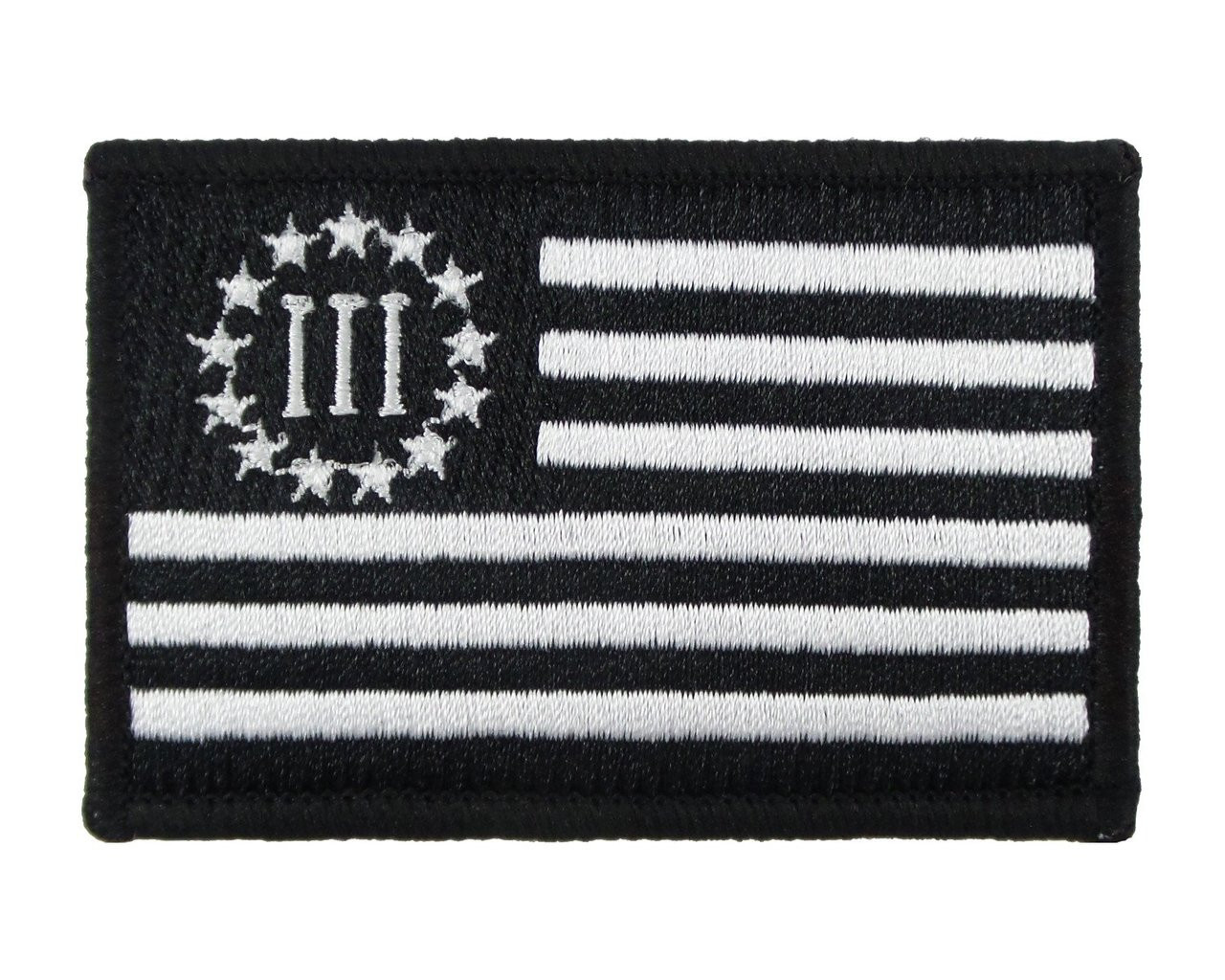 Three Percent United States Flag Embroidered Velcro Morale Tags Patch ...
