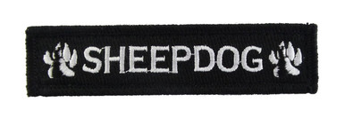 Sheepdog 1x4 Velcro Fully Embroidered Morale Tags Patch - Morale Tags