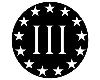 Three Percent 3% III Percenter Round Vinyl Decal Sticker for Cars ...