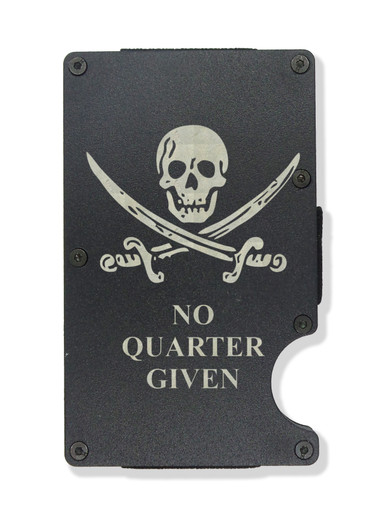 No Quarter Given Engraved Metal RFID Blocking Tactical Minimalist ...