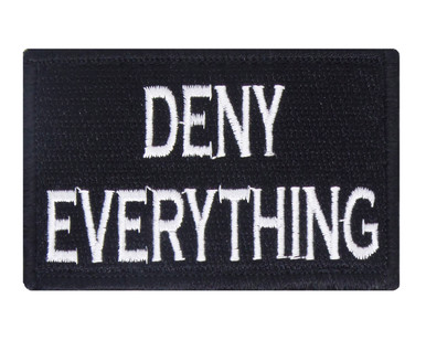 Deny Everything Tactical Velcro Fully Embroidered Morale Tags Patch ...