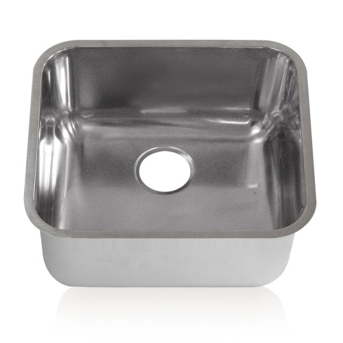 Marine quality stainless steel rectangular sink, Semi-gloss finish