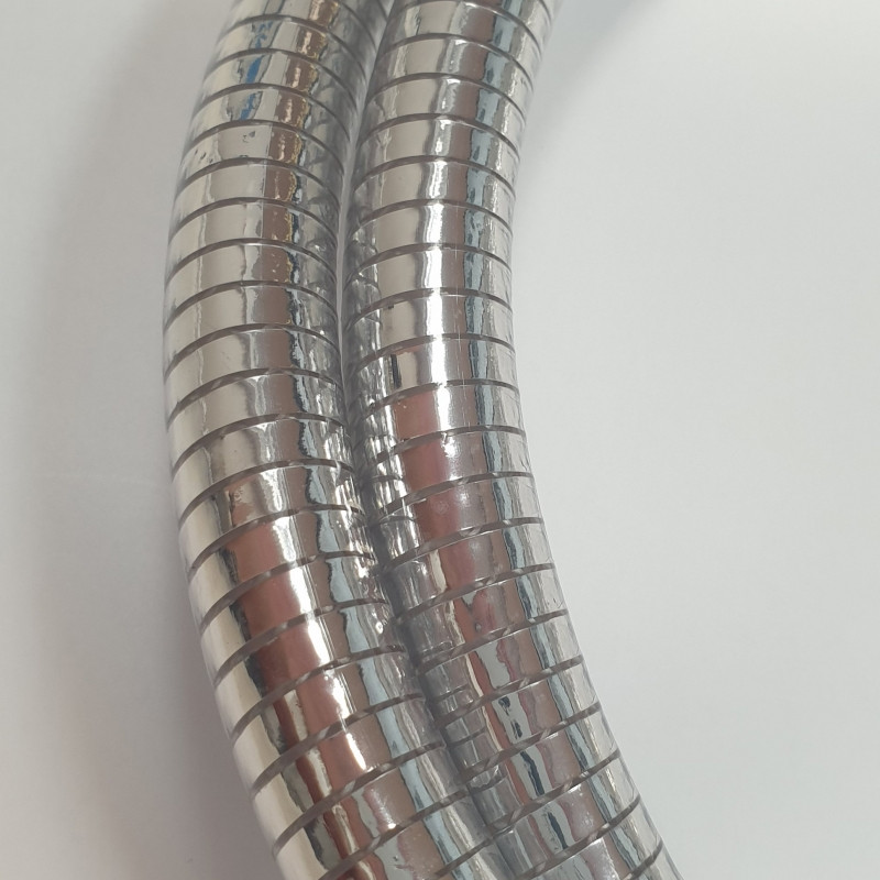 Chrome Effect Plastic Reinforced Shower Hose