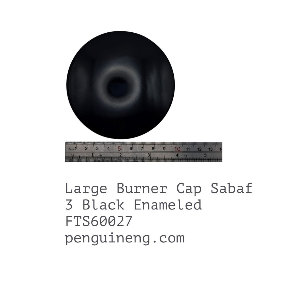 FTS60027 Large Burner Cap Sabaf 3 Black Enameled