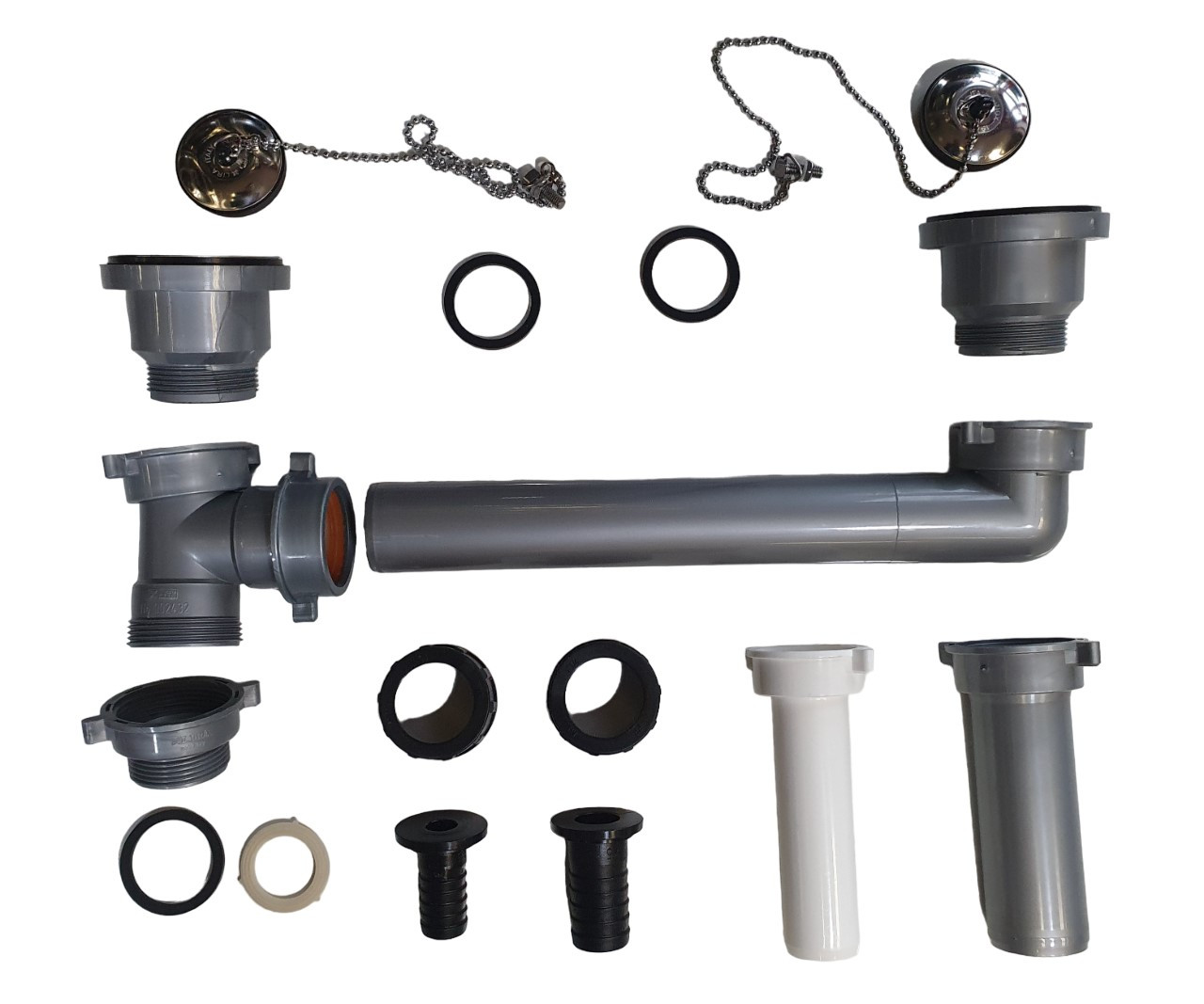 WASTDB Double elbow waste to 20mm, 25mm, 32mm and 40mm
